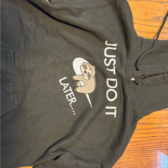Other | Nike Black Hoodie With Sloth On The Nike Swoosh With The Saying ...